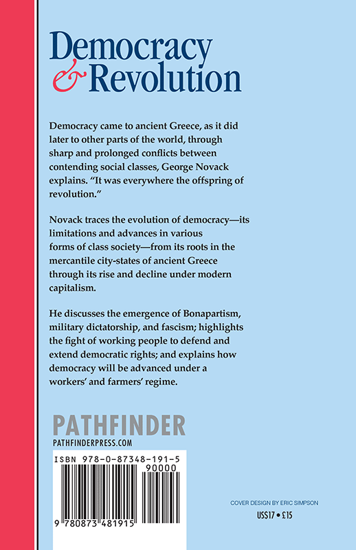 Democracy and Revolution | Pathfinder Press