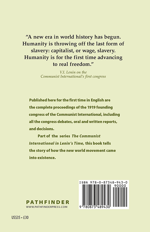 Founding the Communist International | Pathfinder Press