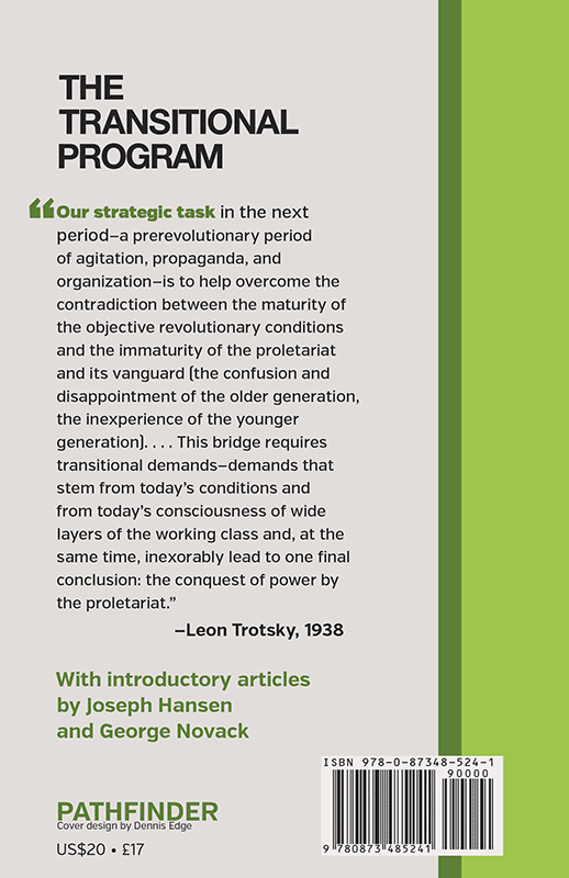 Transitional Program for Socialist Revolution | Pathfinder Press